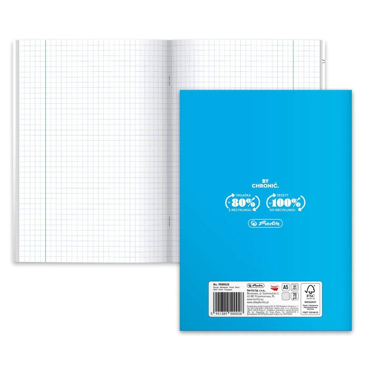 Zeszyt A5 60k kratka 70g JĘZYK ANGIELSKI 9500028 HERLITZ - Zeszyty i ...